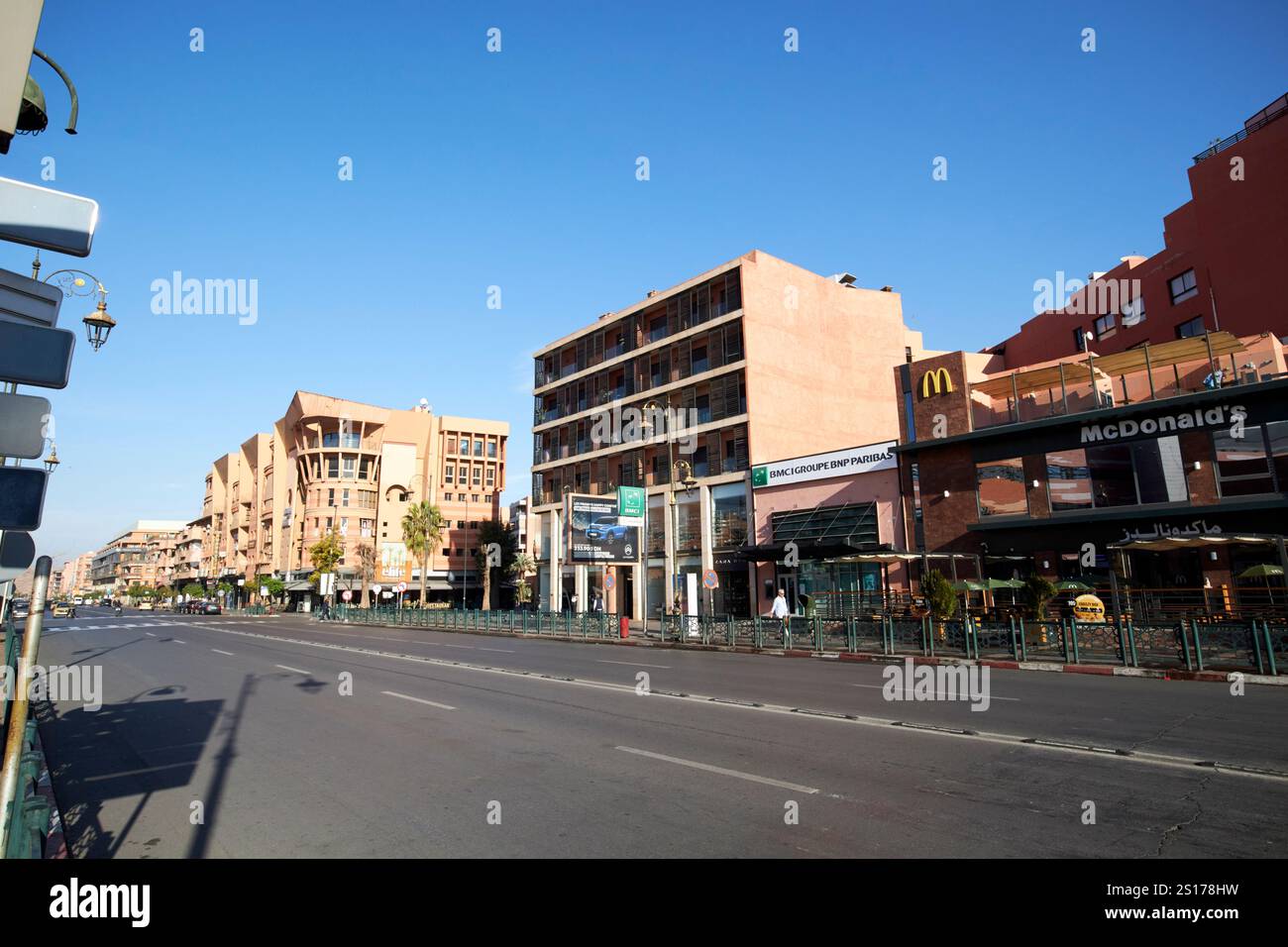 centre of gueliz av mohammed V gueliz marrakesh, morocco Stock Photo ...