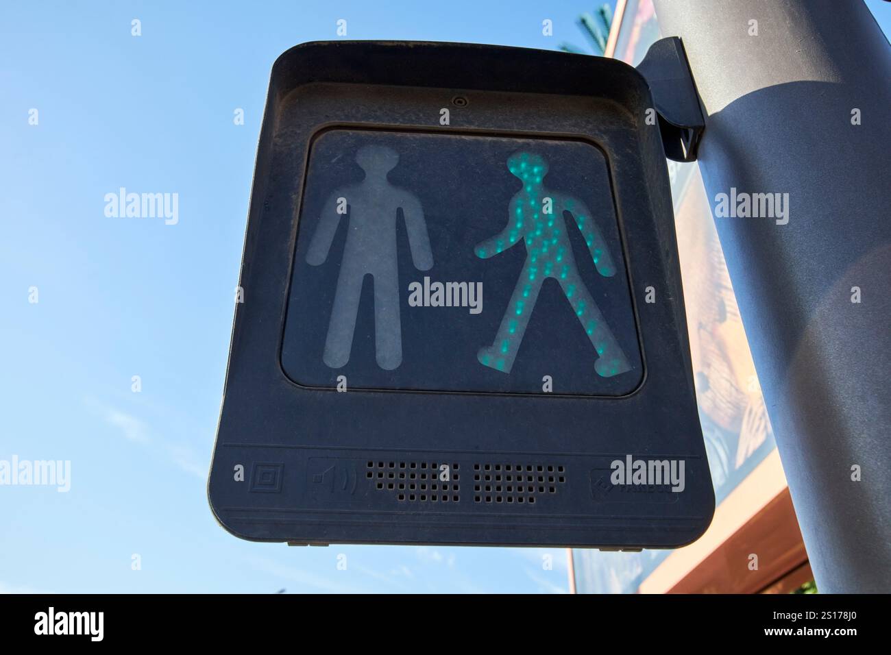 green man walk crosswalk pedestrian crossing gueliz marrakesh, morocco ...