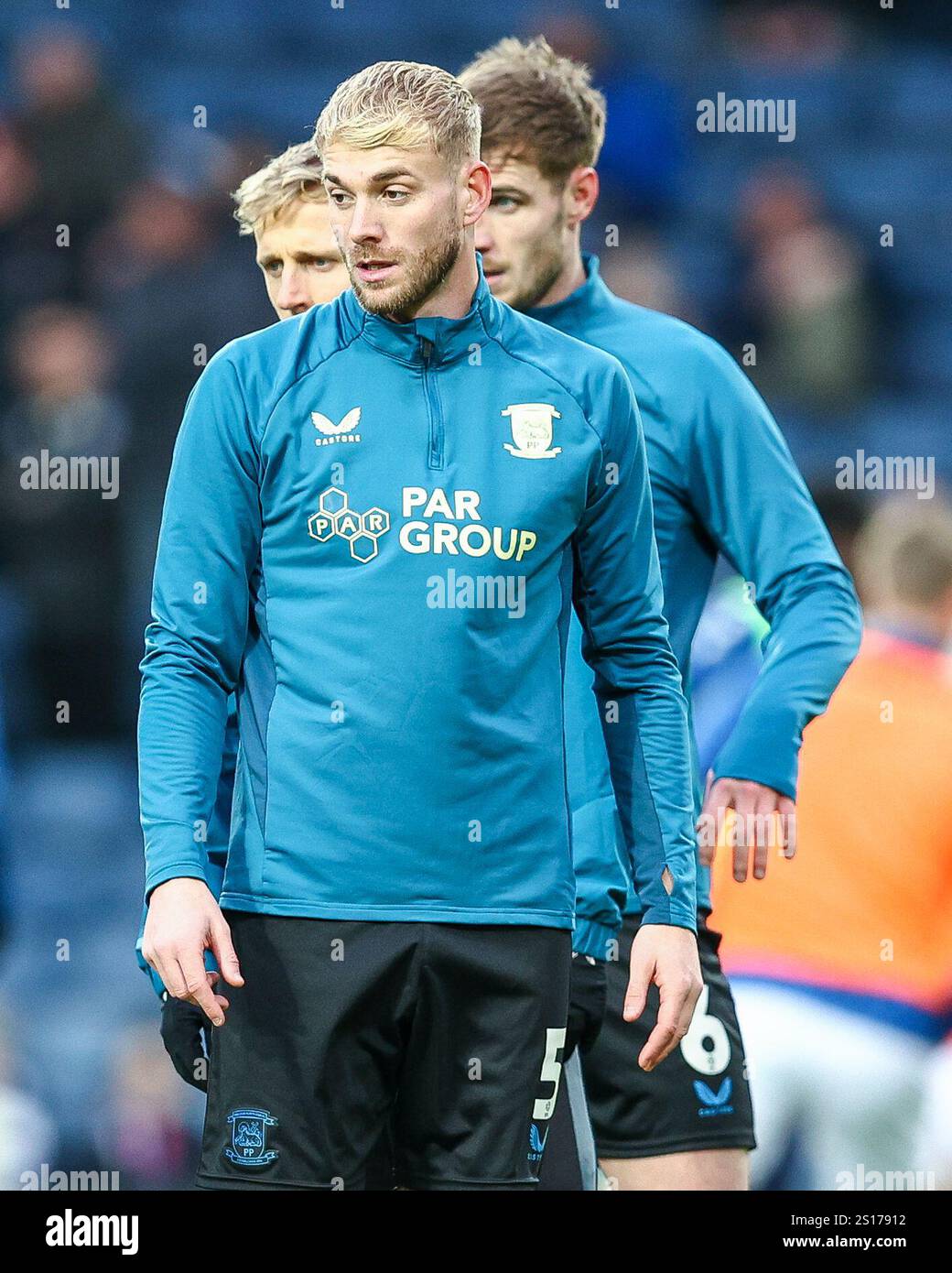 #5, Jack Whatmough of Preston at warm up during the Sky Bet ...