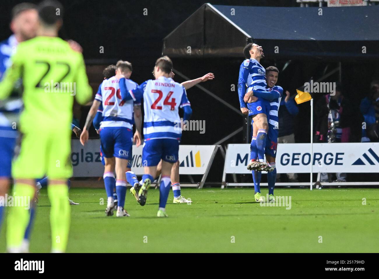 Harvey Knibbs (7 Reading) celebrates after scoring teams second goal ...