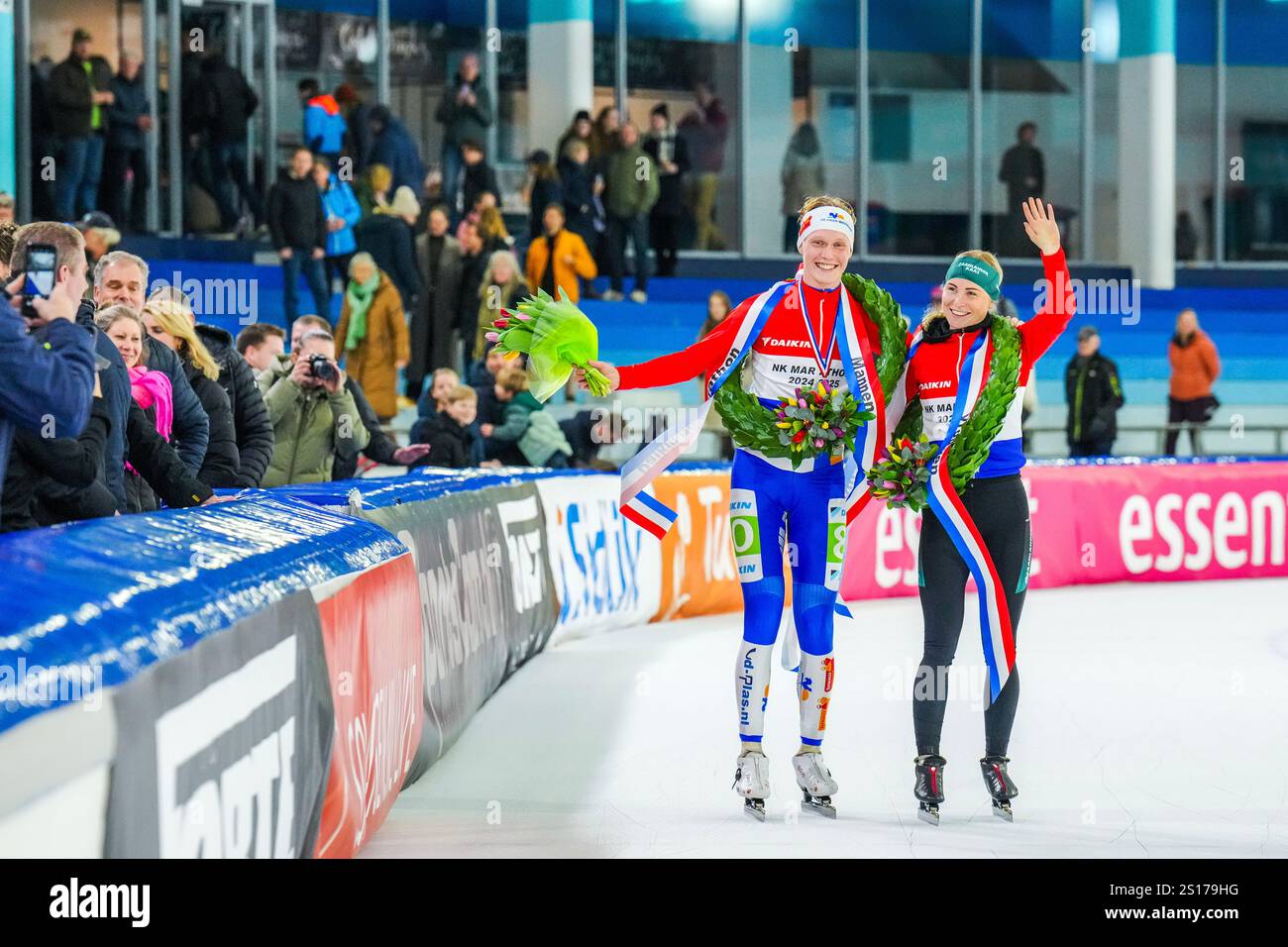 HEERENVEEN, NETHERLANDS - JANUARY 1: Christian Haasjes, Marijke ...