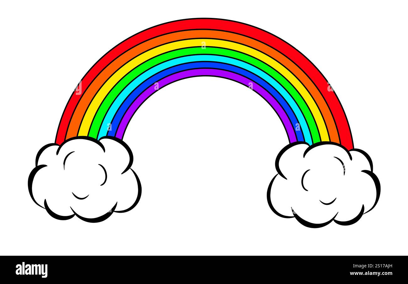 Animated Rainbow Clip Art Cartoon Rainbow PNG Images Transparent Free