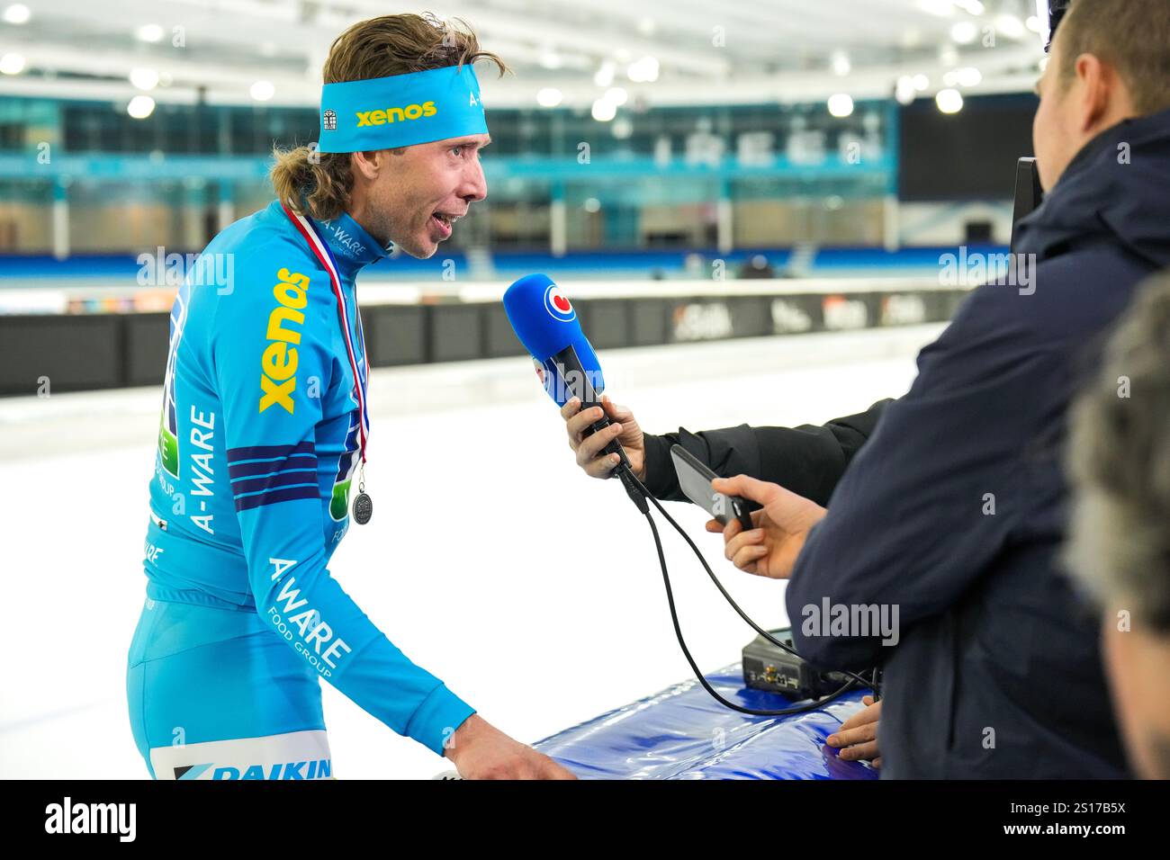 Heerenveen, Netherlands. 01st Jan, 2025. HEERENVEEN, NETHERLANDS - JANUARY 1: Jorrit Bergsma ...