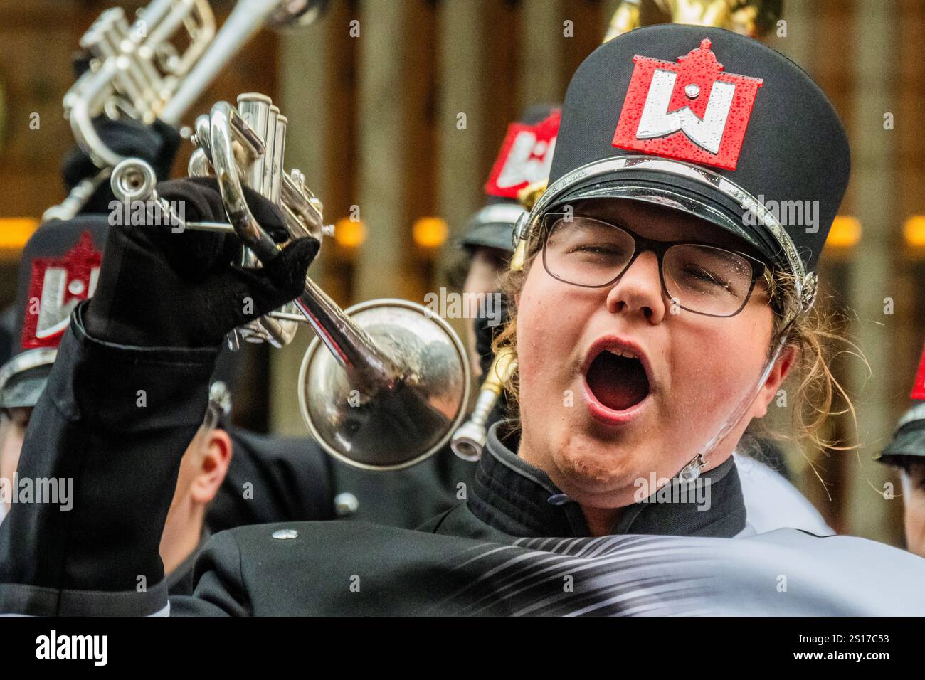 London, UK. 1st Jan, 2025. Pouring rain does not stop final ...