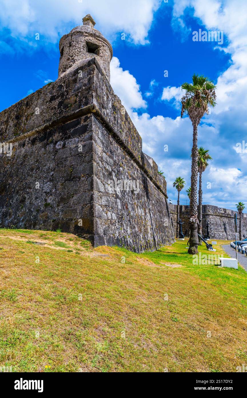 A view of the north west corner of the fortified walls of the medieval ...