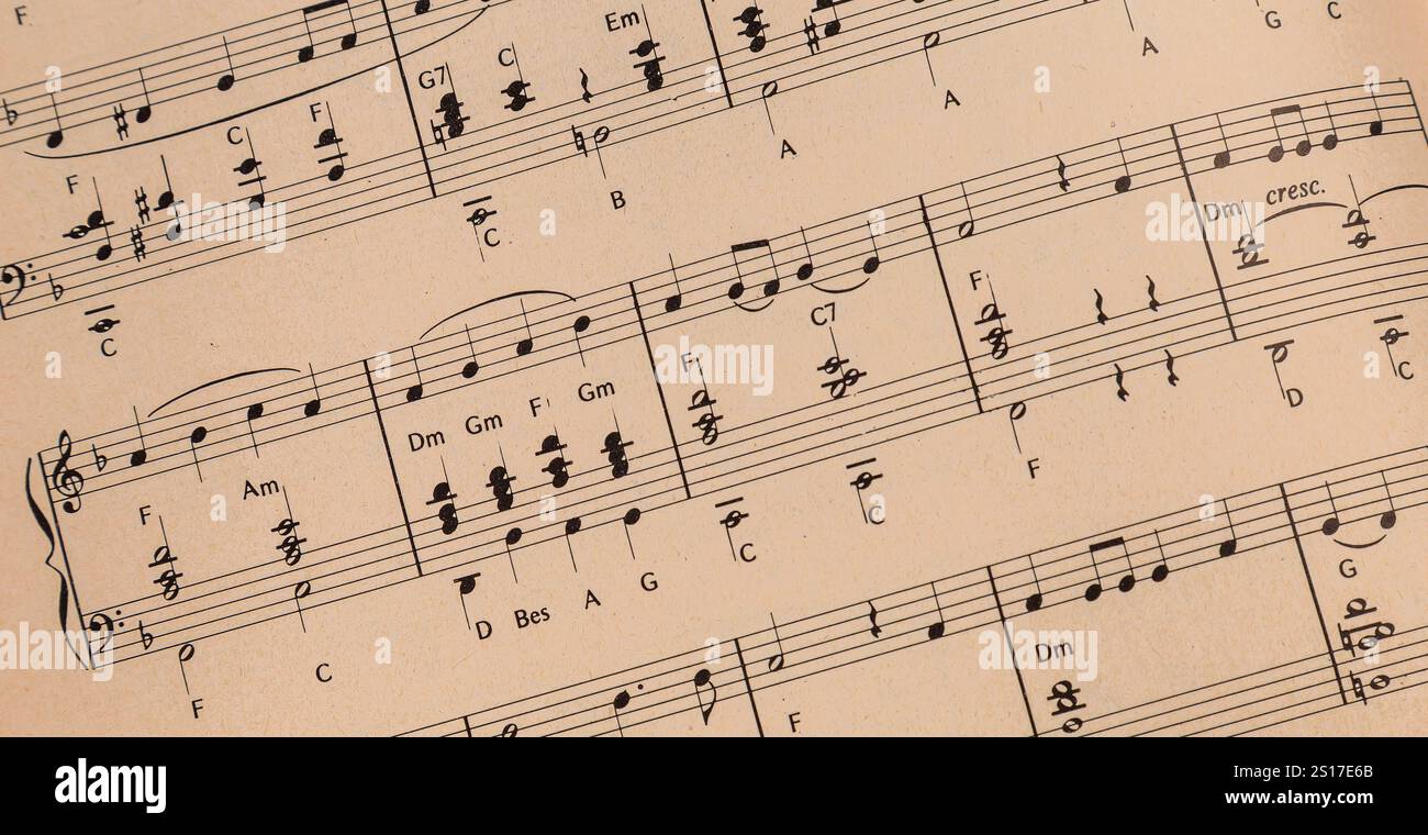 Music history document hi-res stock photography and images - Alamy