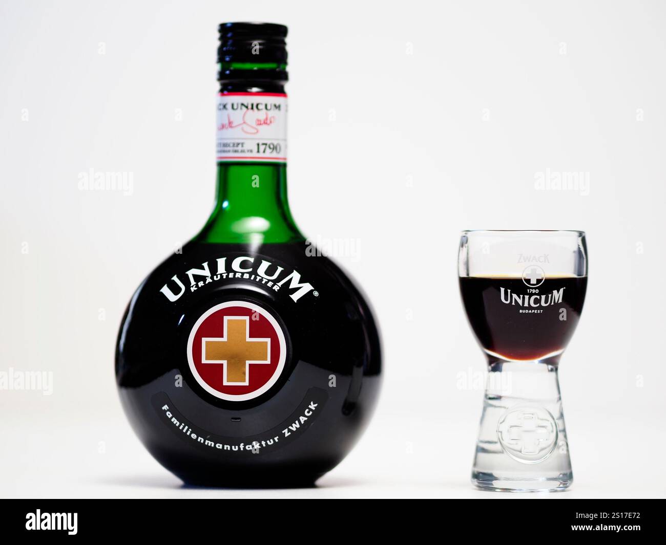 Germany. 01st Jan, 2025. In this photo illustration, a Zwack Unicum ...