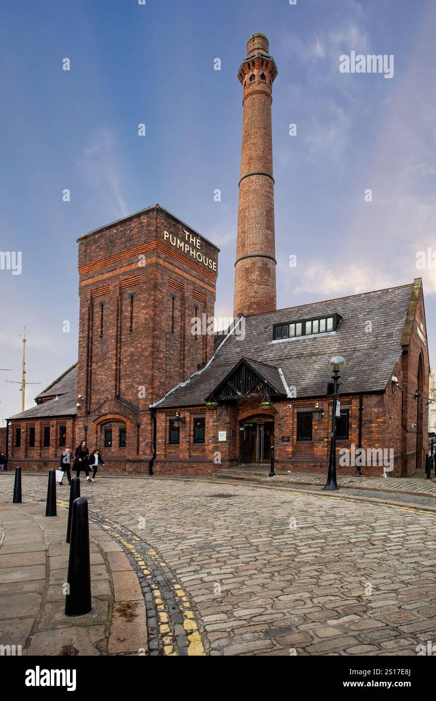 The old pump house on the pier head at the Albert docks in the ...