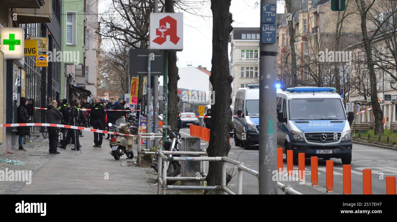 Berlin, Germany - January 1, 2025 - The police cordons off the ...