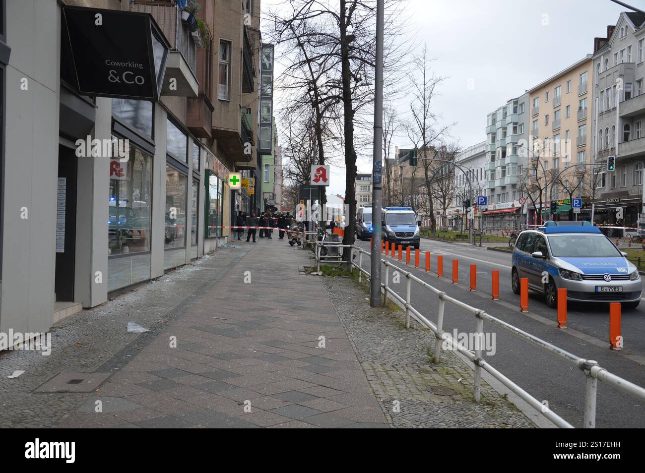 Berlin, Germany - January 1, 2025 - The police cordons off the ...