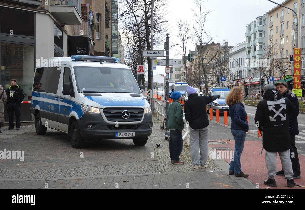 Berlin, Germany - January 1, 2025 - The police cordons off the ...