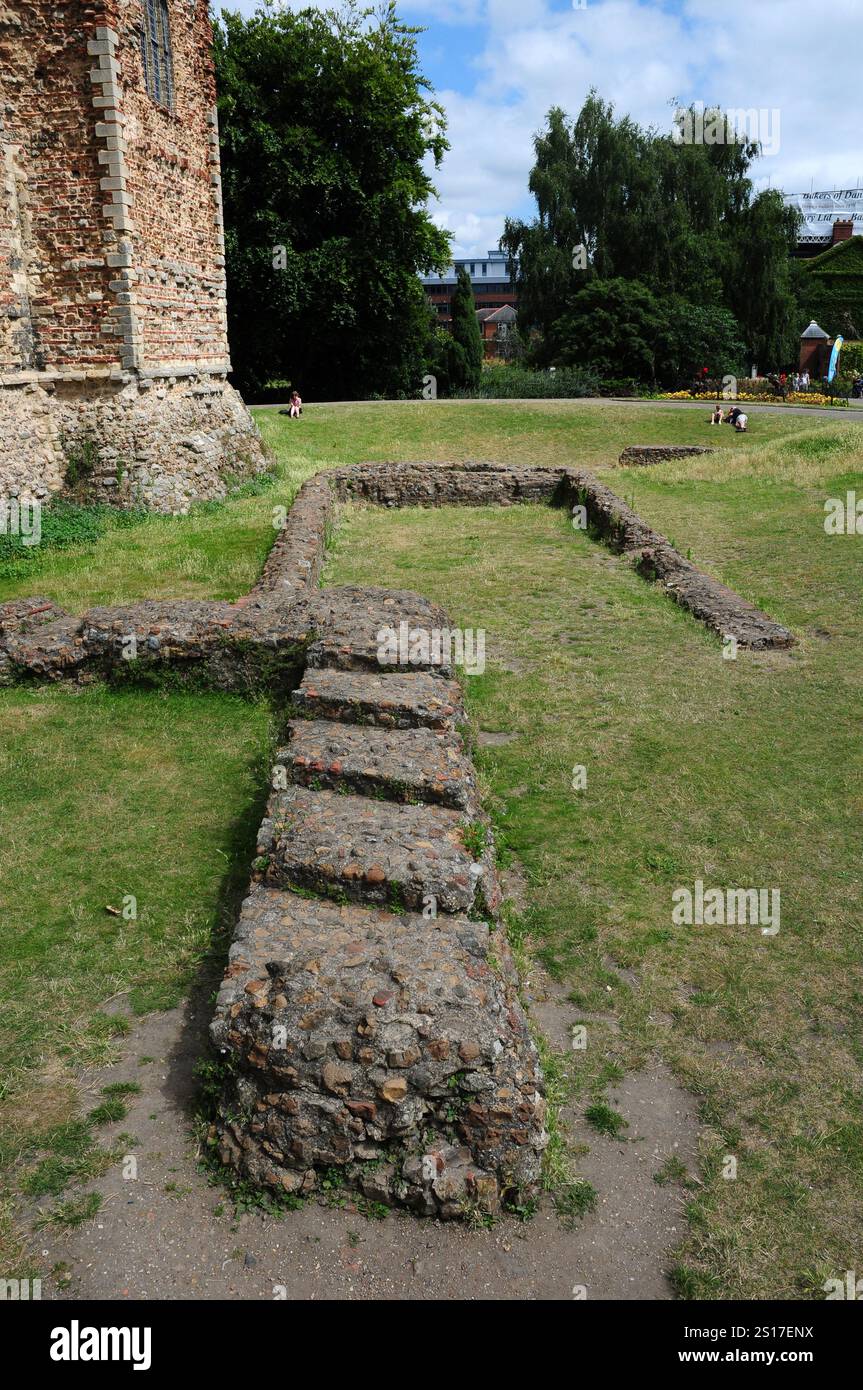 The foundation remains of a chapel that once stood in front of ...