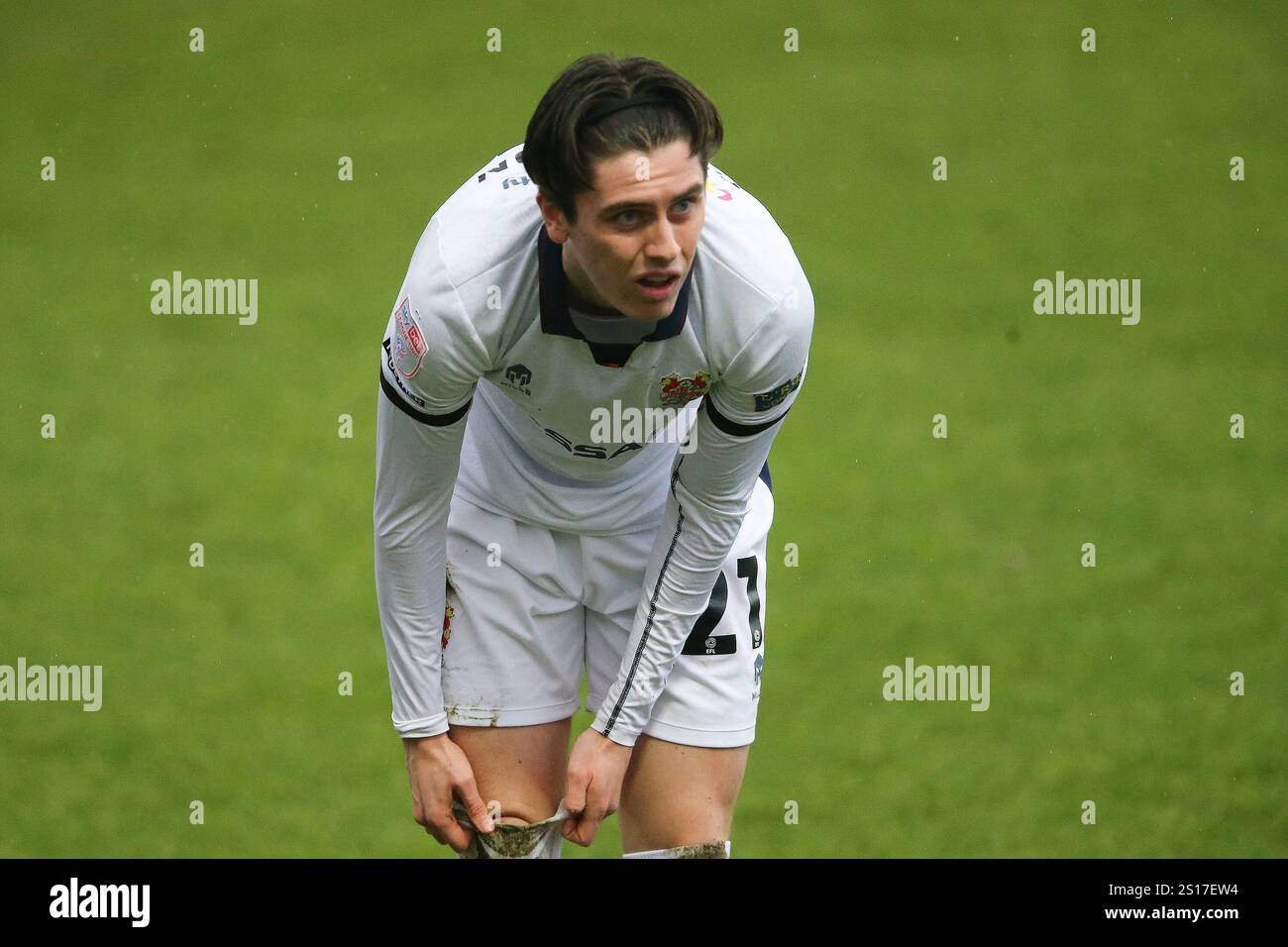 Sol Solomon of Tranmere Rovers looks on. EFL Skybet Football league two match, Morecambe FC v ...
