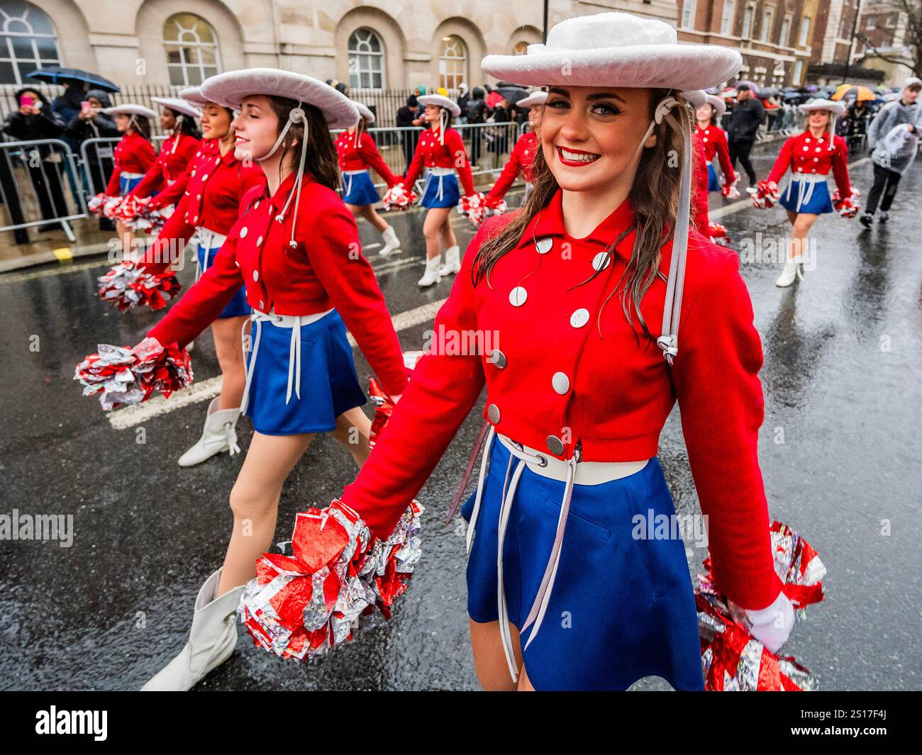 London, UK. 1st Jan, 2025. Kilgore College Rangerettes - People in the ...