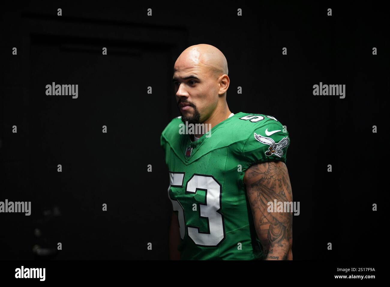 Philadelphia Eagles' Zack Baun walks off the field before an NFL ...