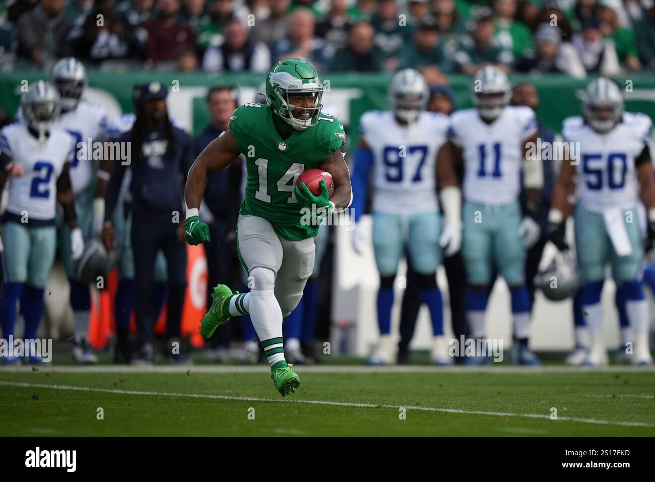 Philadelphia Eagles' Kenneth Gainwell plays during an NFL football game ...