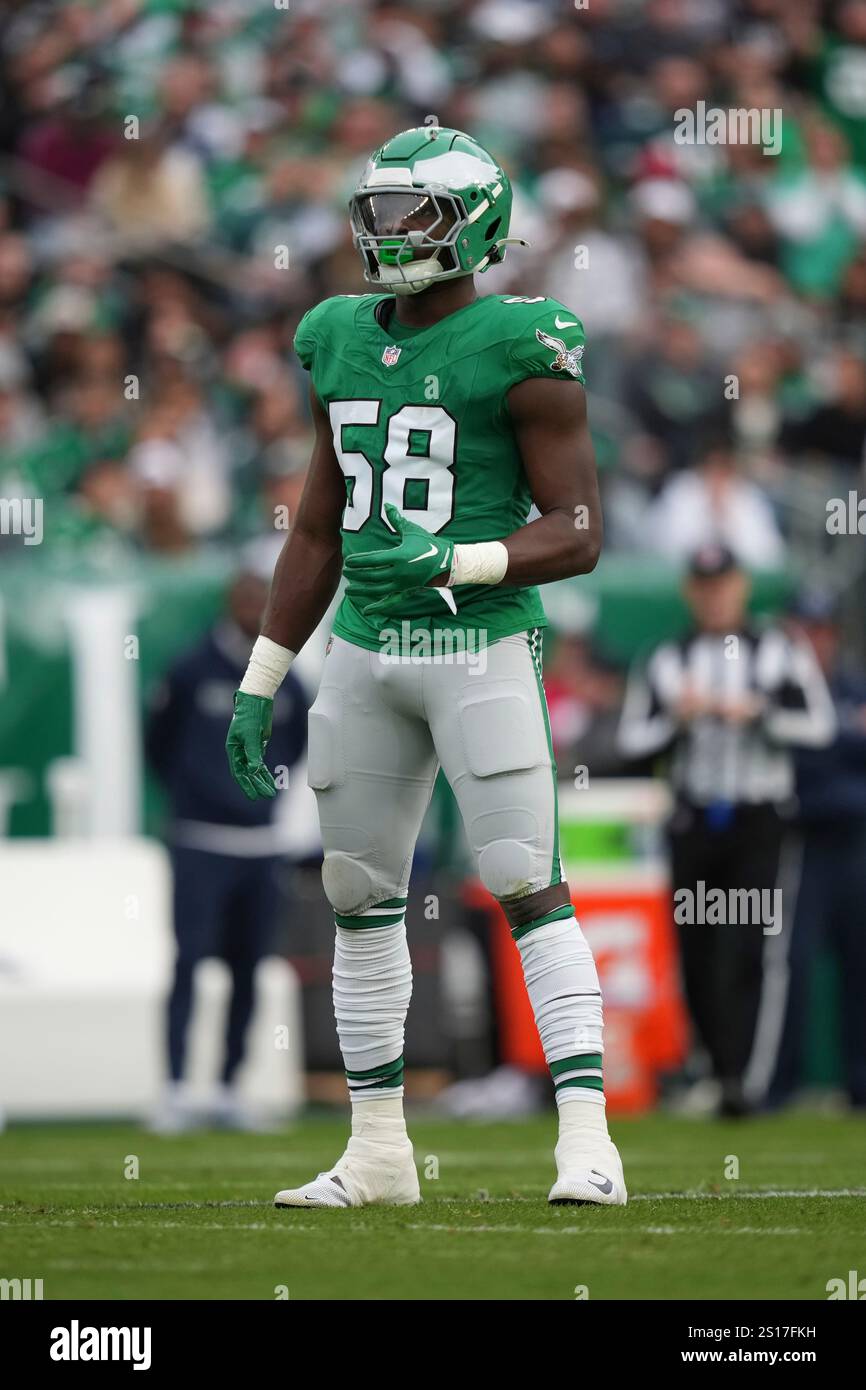 Philadelphia Eagles' Jalyx Hunt plays during an NFL football game ...