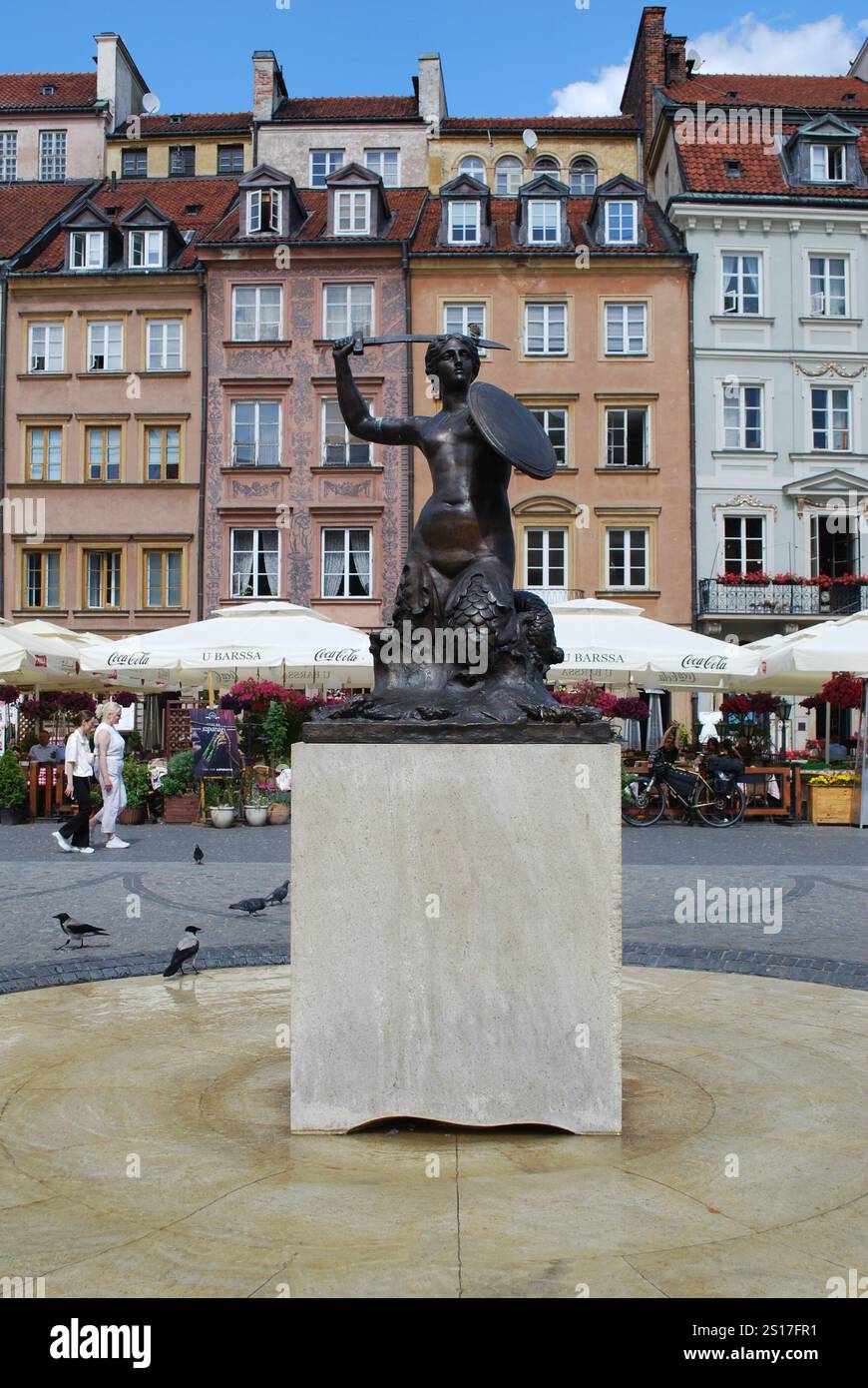 Syrenka Statue in Warsaw Old Town Stock Photo - Alamy