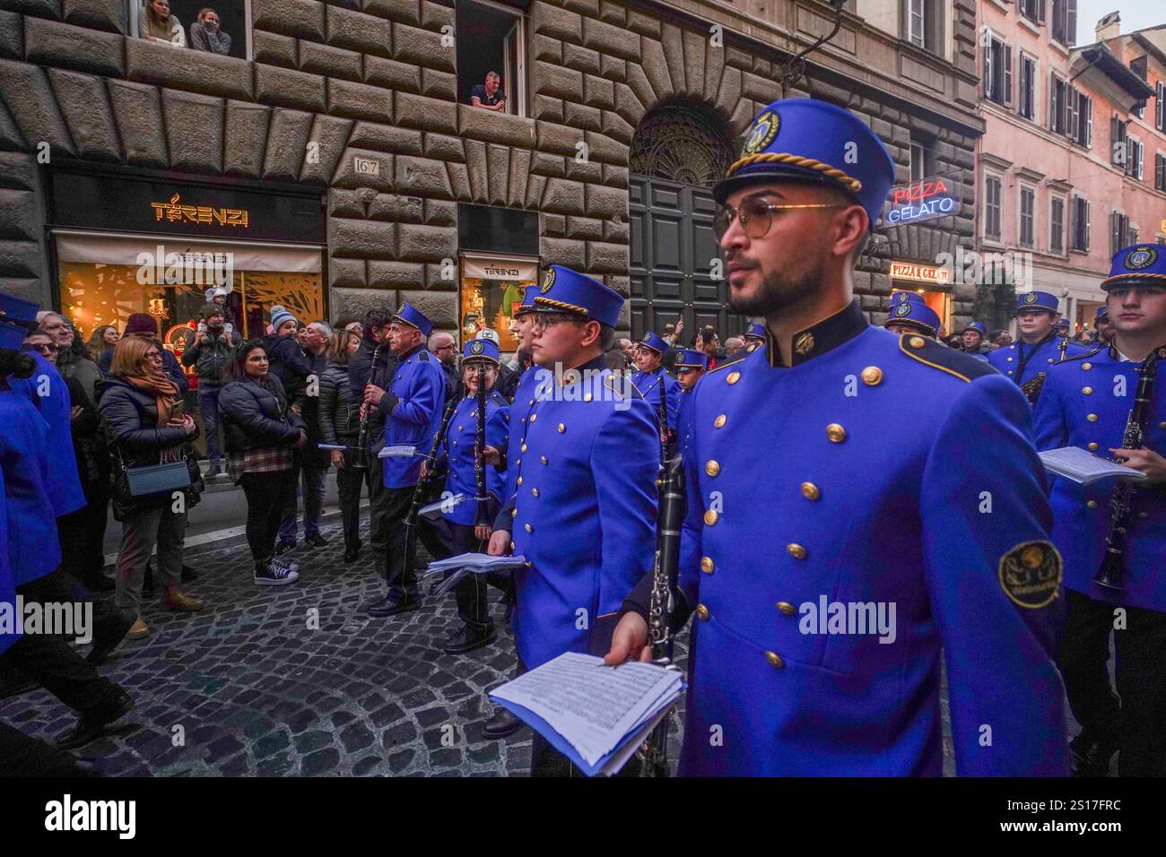 Rome, Italy 1 January 2025 The Banda Musicale G. Puccini Città di Cave ...
