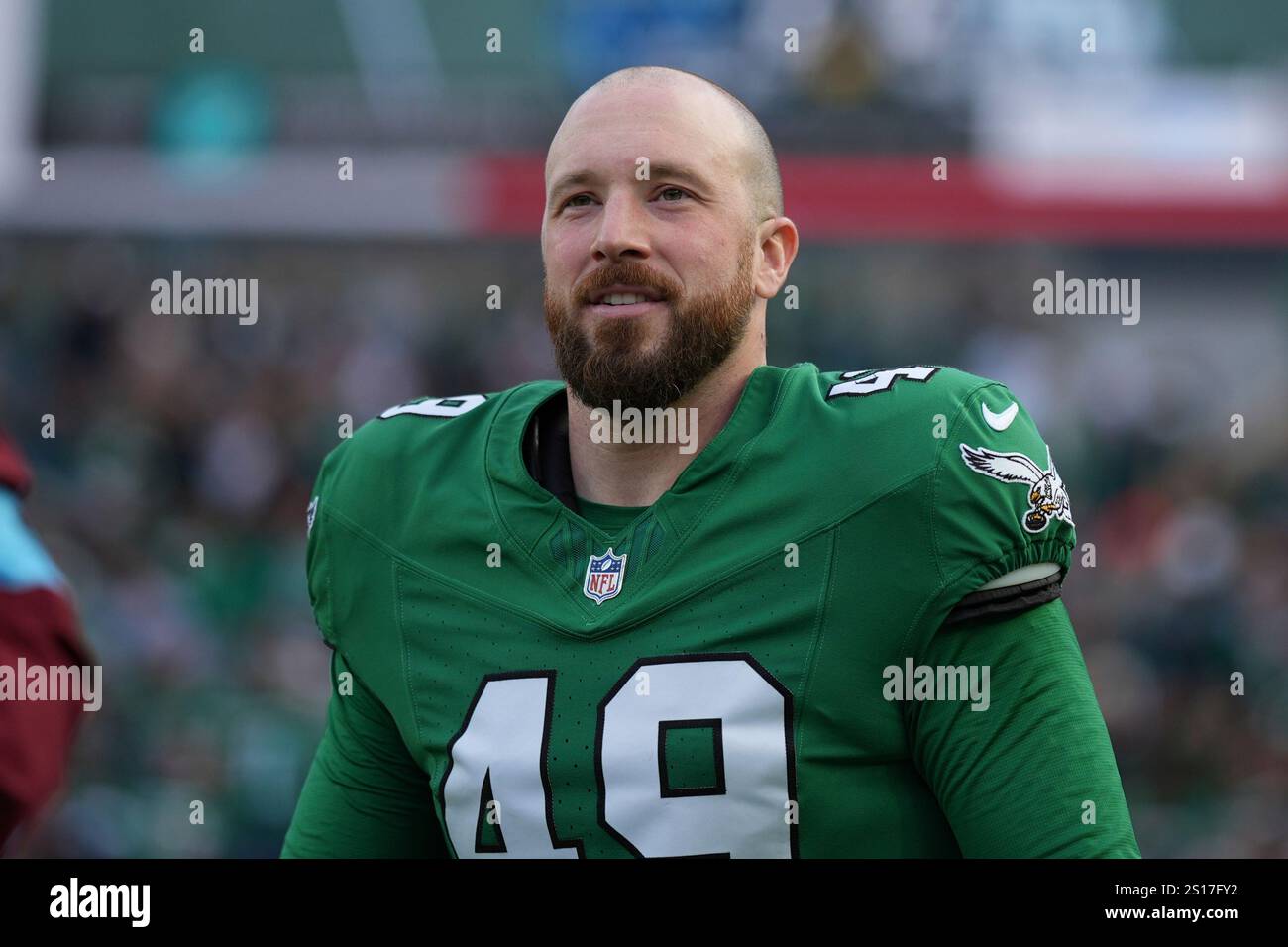 Philadelphia Eagles' Rick Lovato walks to the field during an NFL ...