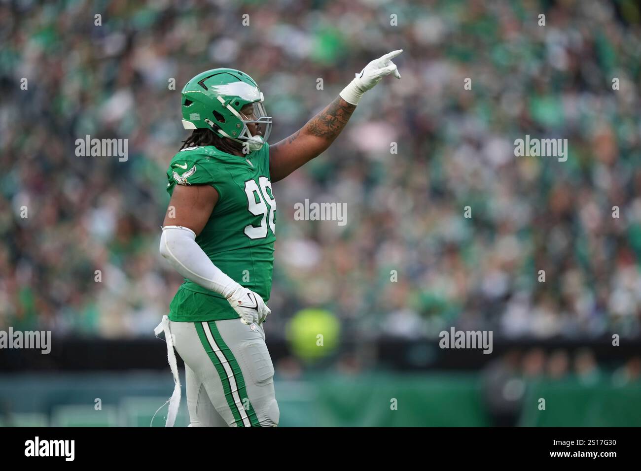 Philadelphia Eagles' Jalen Carter plays during an NFL football game ...