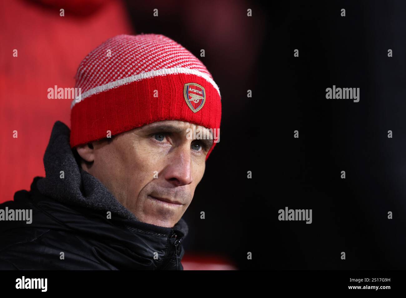 Arsenal supporter before the Premier League match at the Gtech ...