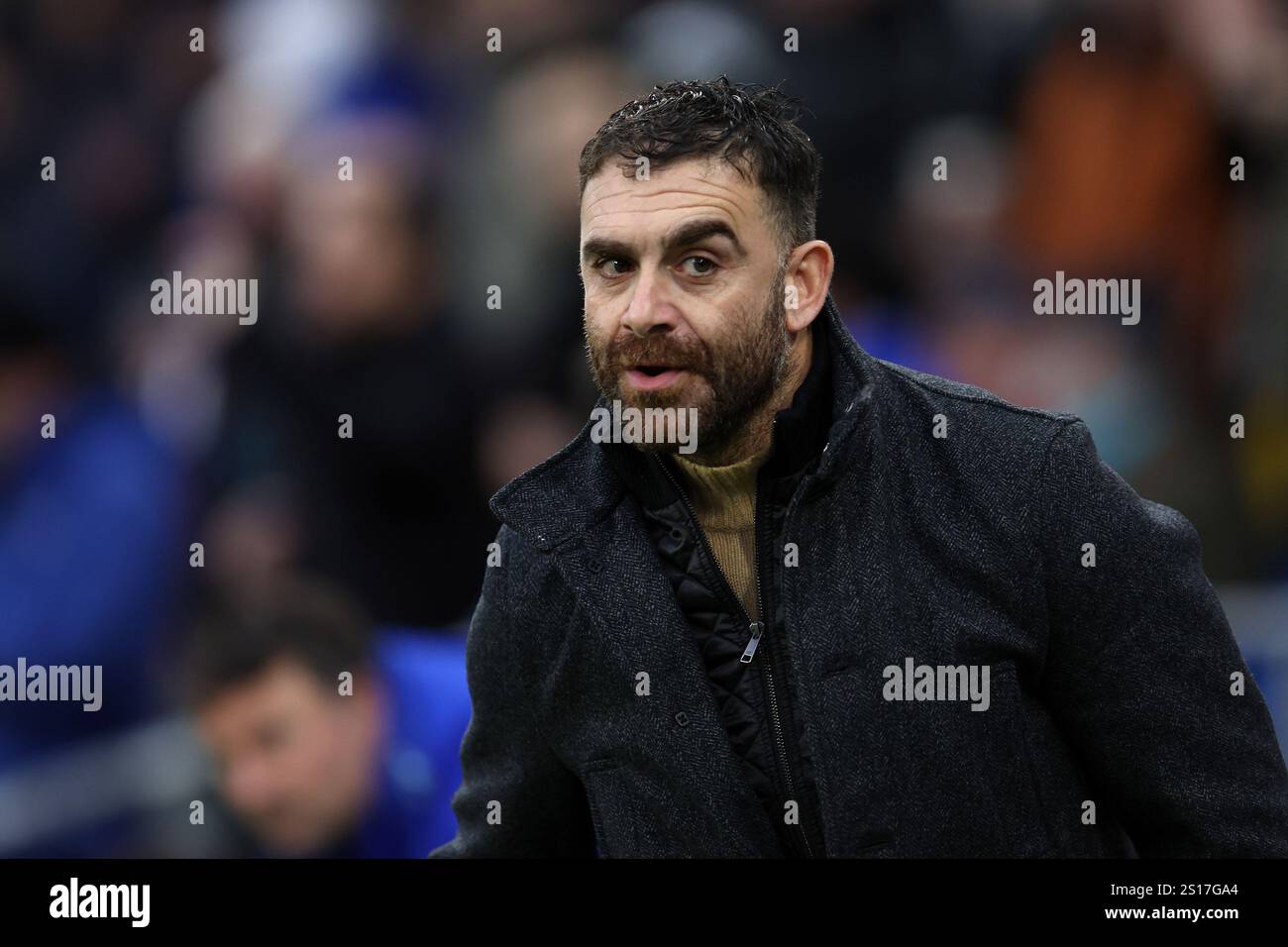 Cardiff, UK. 01st Jan, 2025. Omer Riza, the manager of Cardiff City ...
