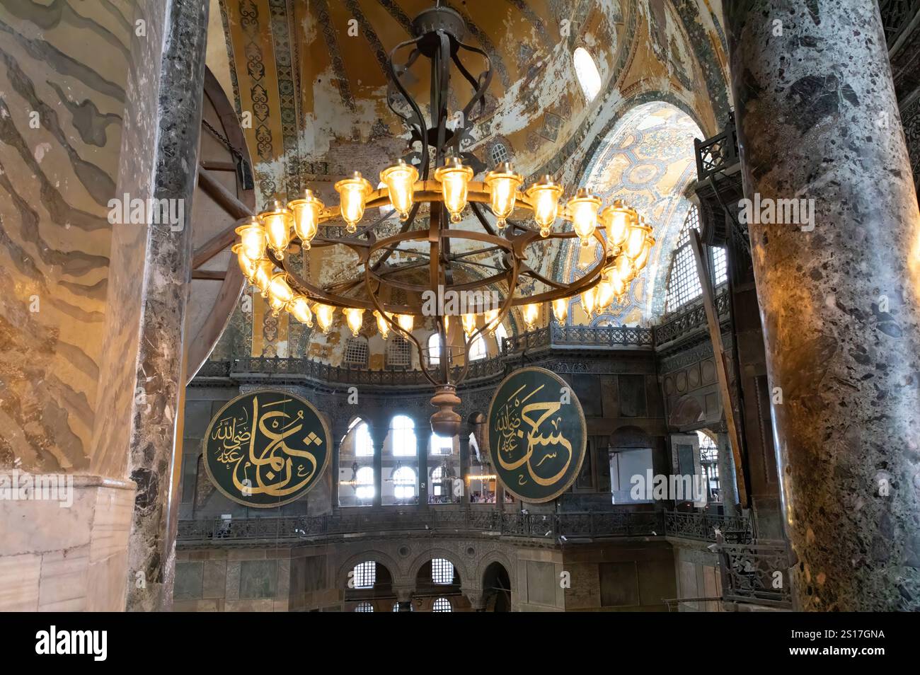 Interior of the Hagia Sophia Grand Mosque in Istanbul, Turkey, June 10 ...