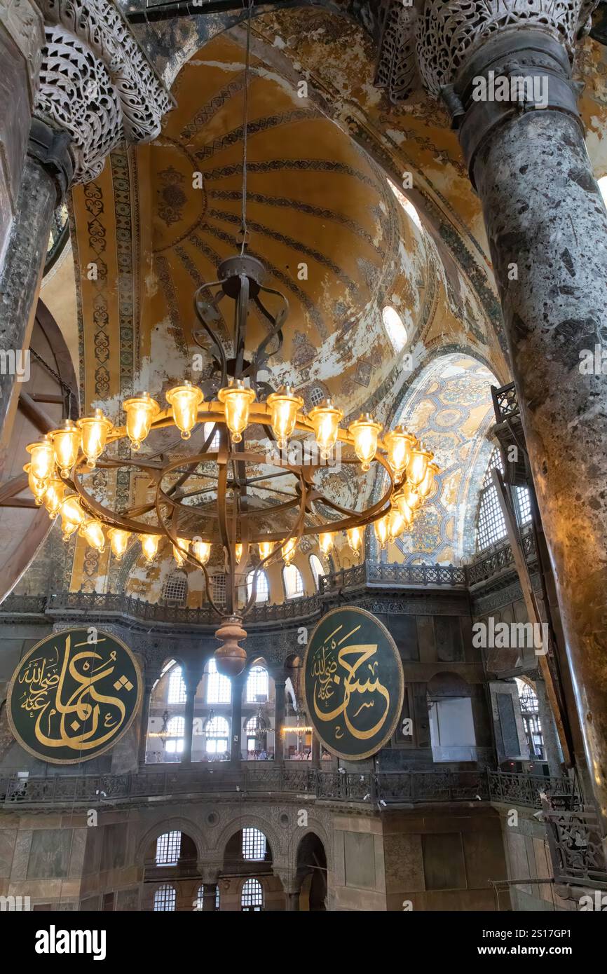 Interior of the Hagia Sophia Grand Mosque in Istanbul, Turkey, June 10 ...