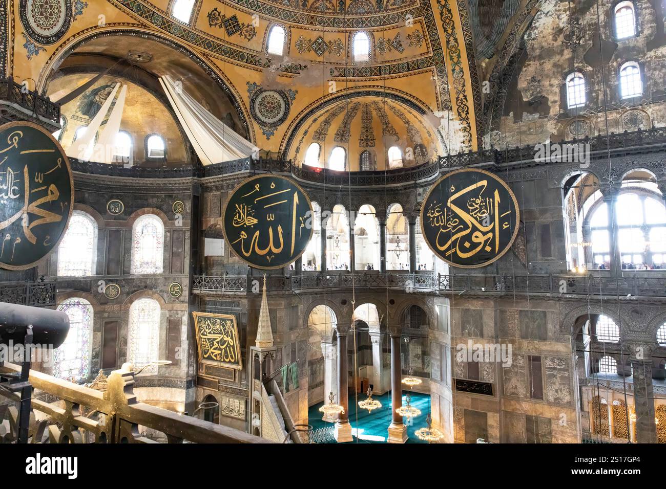 Interior of the Hagia Sophia Grand Mosque in Istanbul, Turkey, June 10 ...