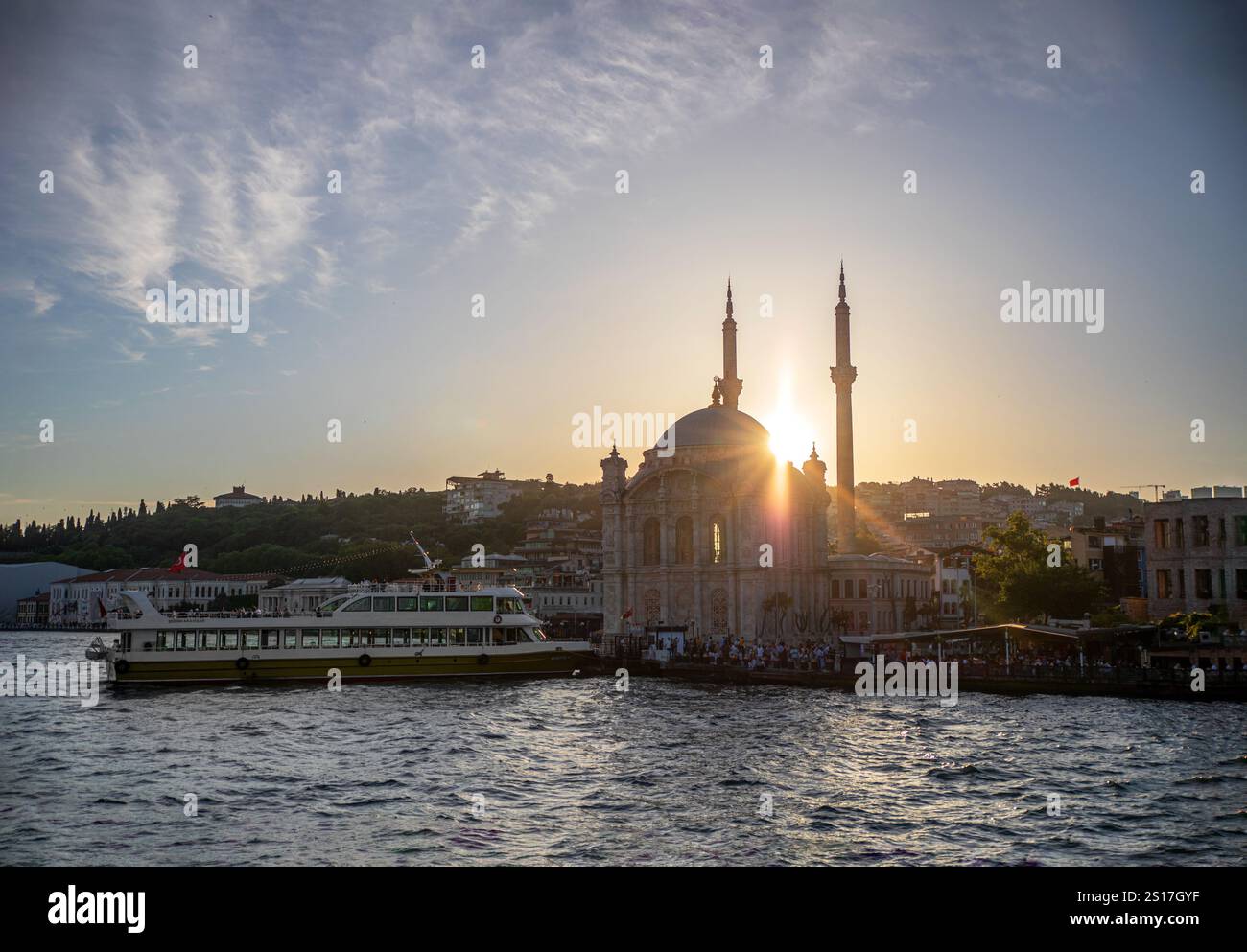 Ortakoy Mosque also known Buyuk Mecidiye Camii in Besiktas, Istanbul ...