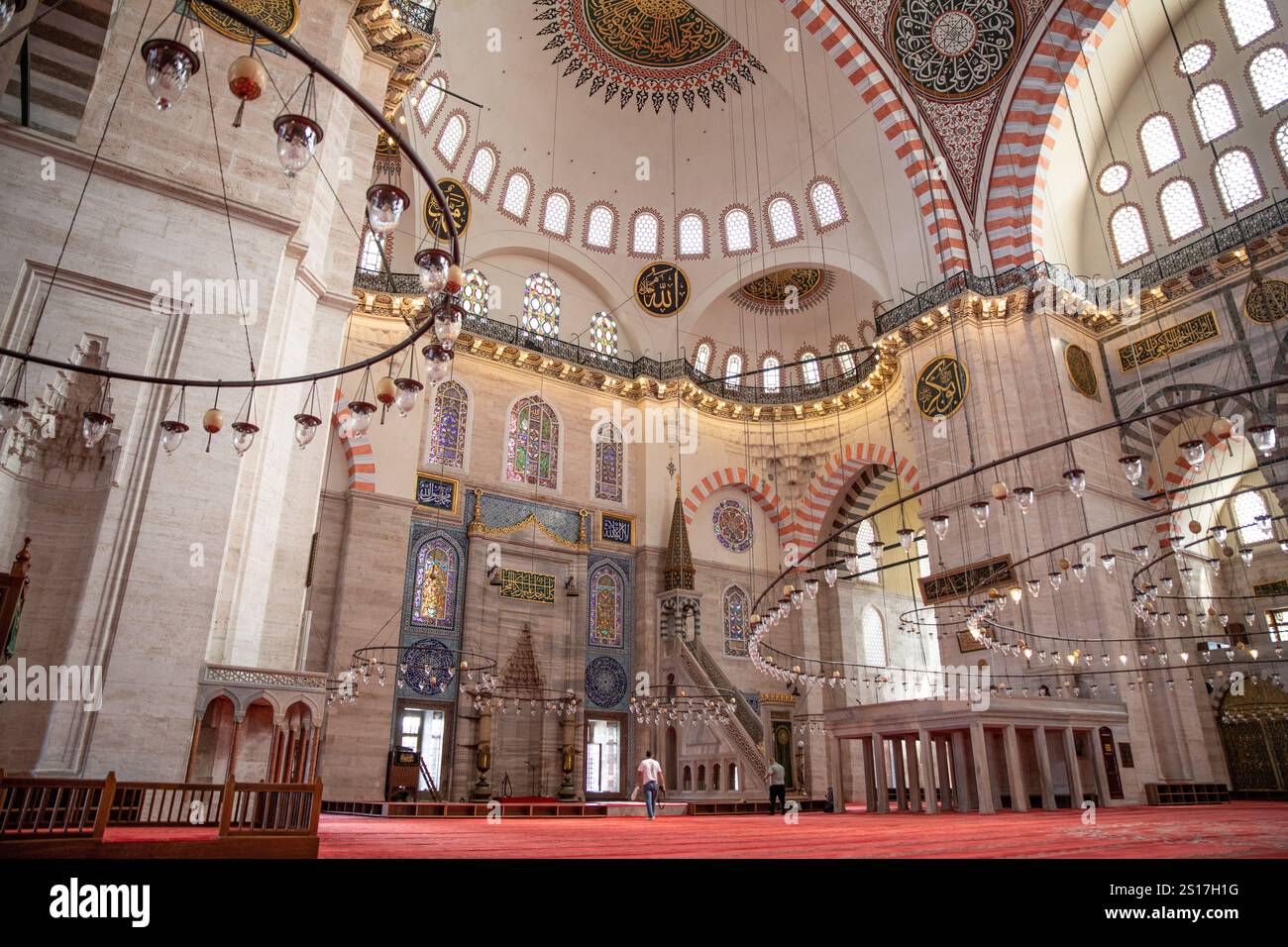 Interior of the Suleymaniye Mosque in Istanbul, Turkey, June 10, 2024 ...