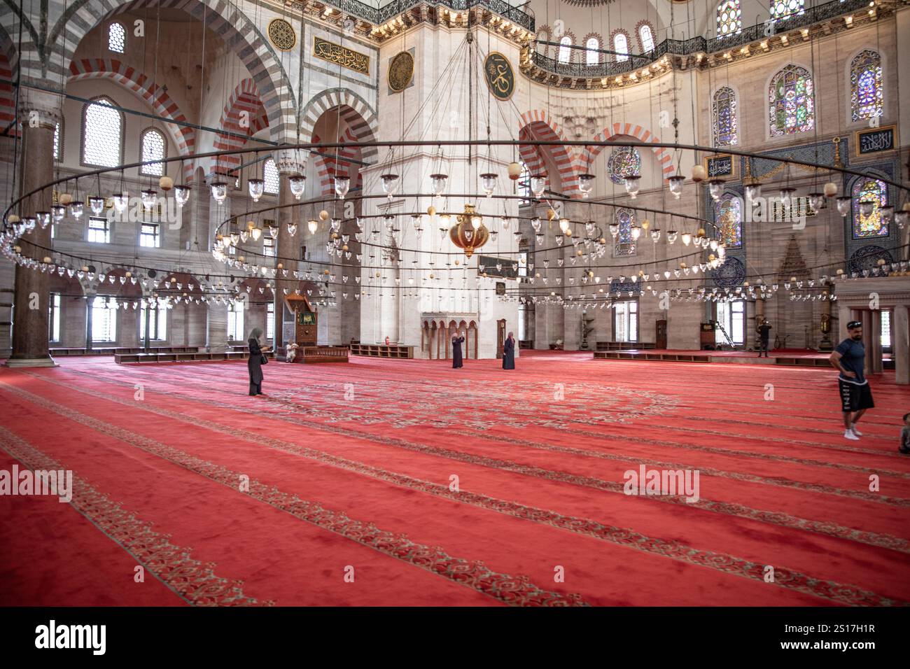 Interior of the Suleymaniye Mosque in Istanbul, Turkey, June 10, 2024 ...