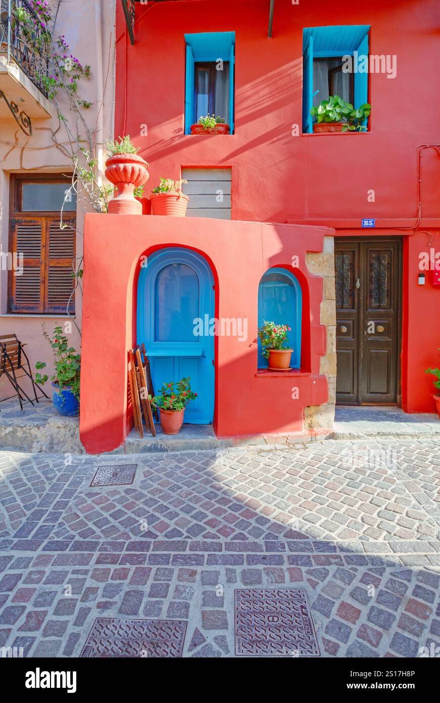 Traditional House, Chania, Crete, Greek Islands, Greece Stock Photo - Alamy