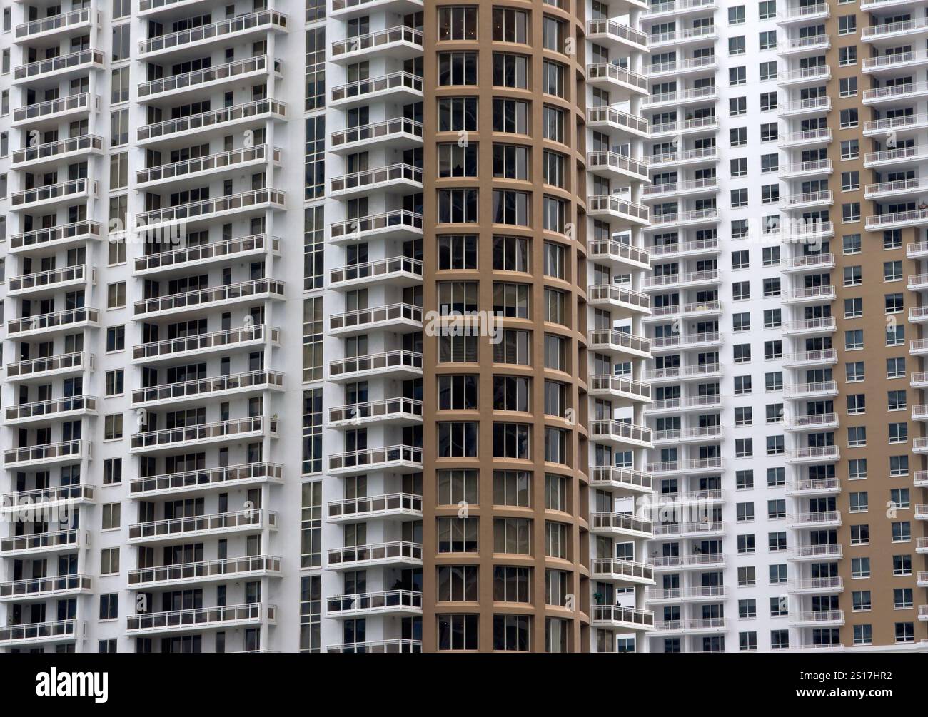 Facade of a modern high-rise apartment building - MIAMI, FLORIDA ...