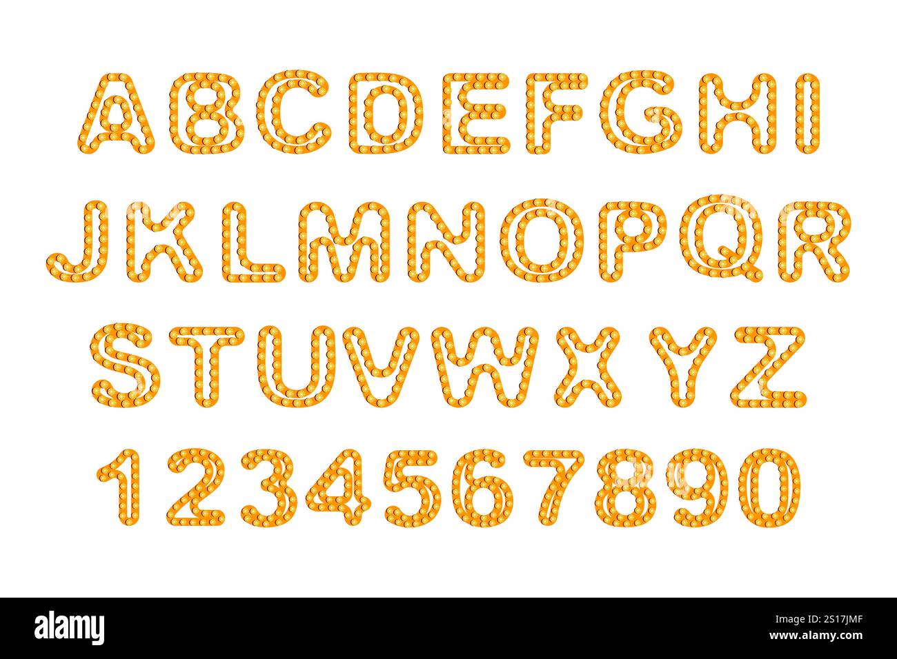 Retro bulbs abc letters for hi-res stock photography and images - Alamy