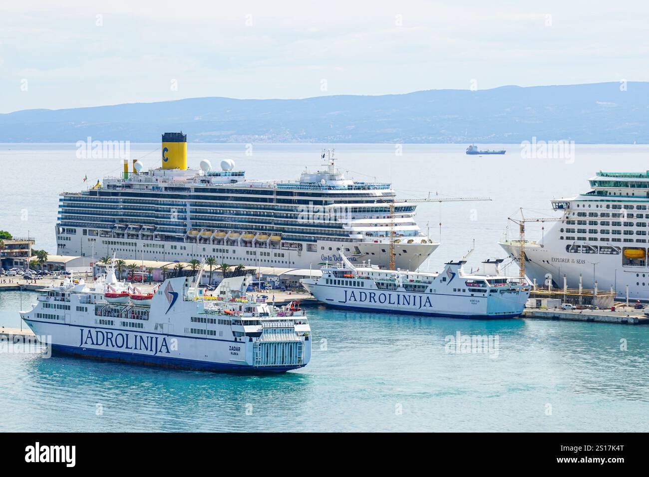 Split, Croatia - September 20, 2024: Cruise ships Costa Deliziosa and ...