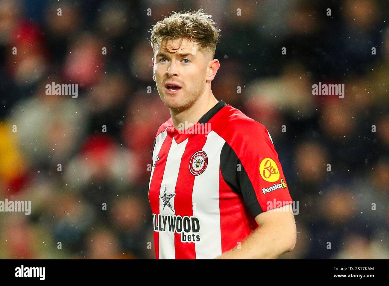 Nathan Collins of Brentford looks on during the Premier League match ...