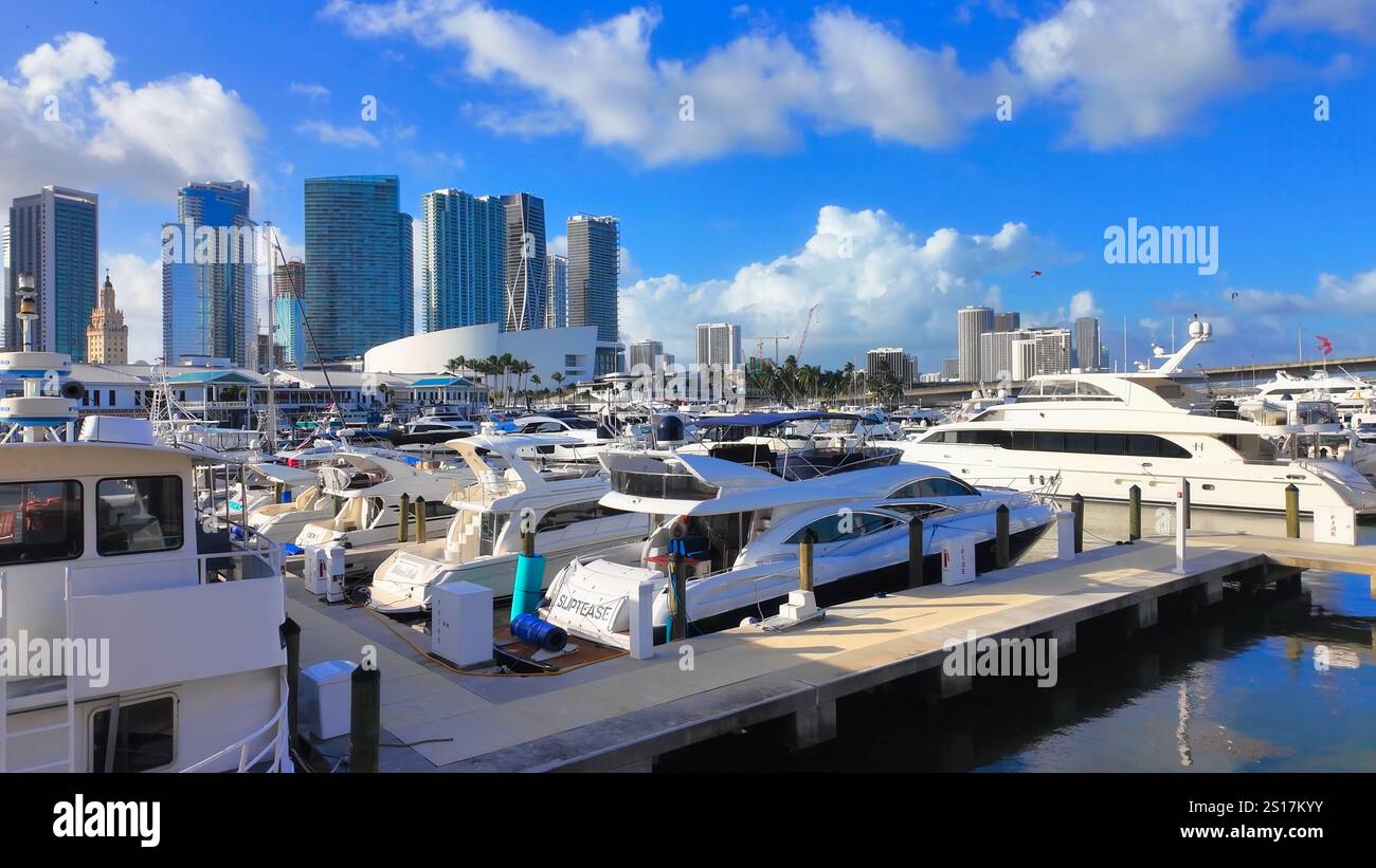 Bayside Marina and Pier 5 at Bayfront Park in Miami Florida - MIAMI ...
