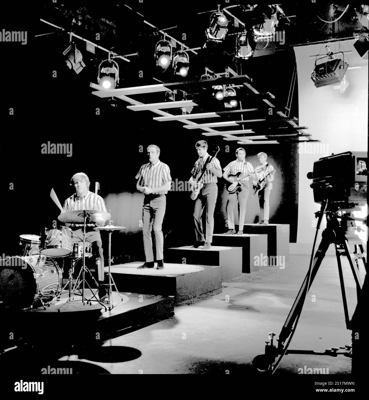 The Beach Boys performing on at NBC studios, December 18, 1964 Stock ...