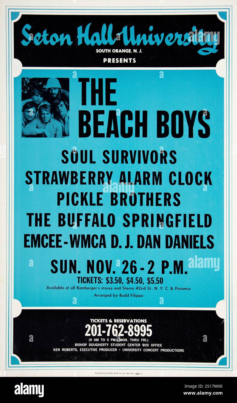 The Beach Boys, The Buffalo Springfield, Seton Hall University, New ...