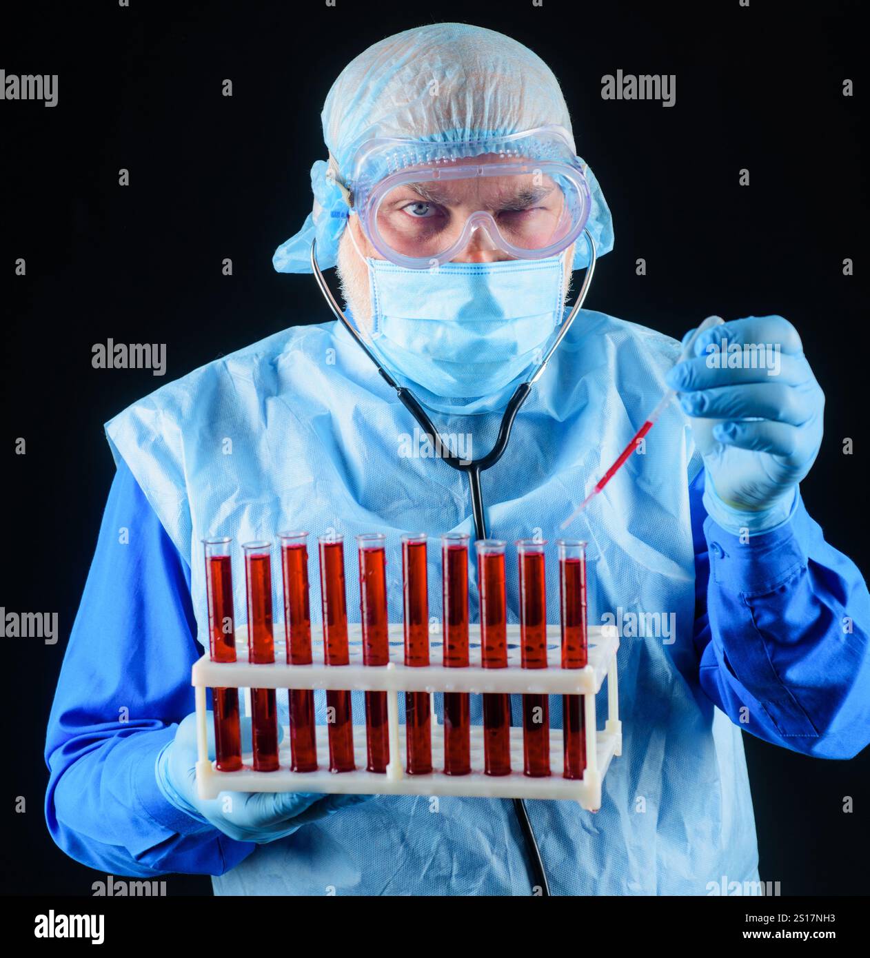 Doctor assistant analyzing patients hi-res stock photography and images ...