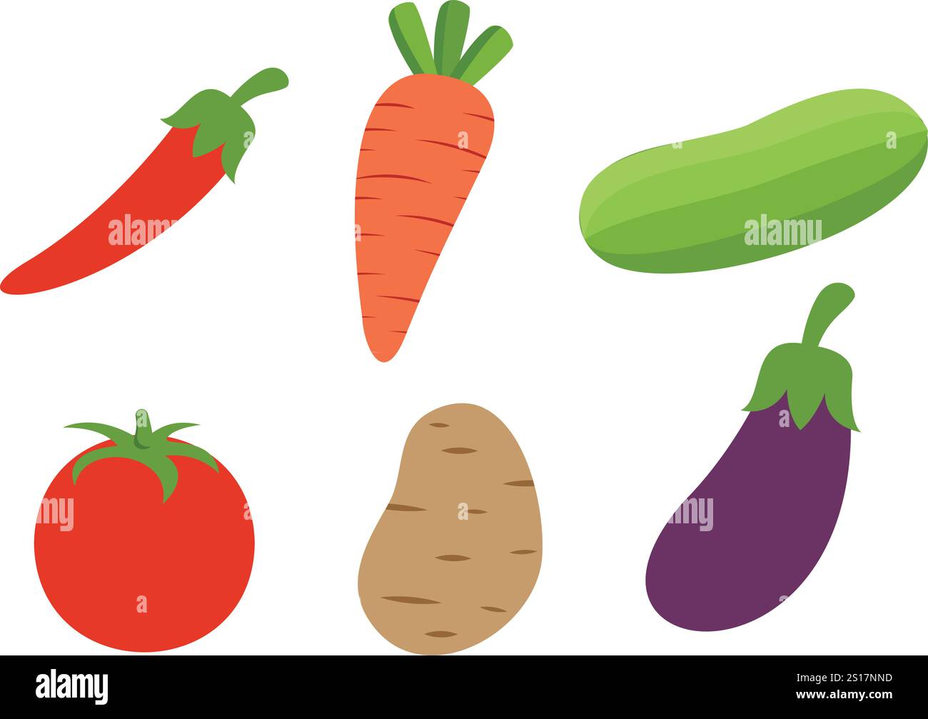 Vegetable Set Vector illustration with isolated background Stock Vector ...