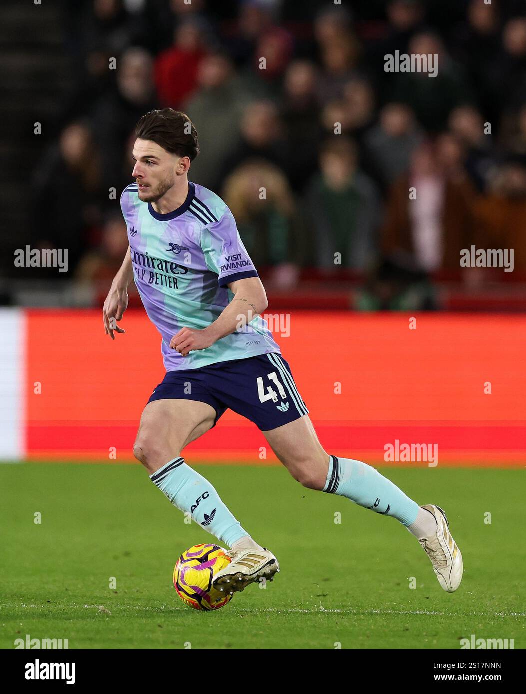 Arsenal’s Declan Rice during the Premier League match at the Gtech ...