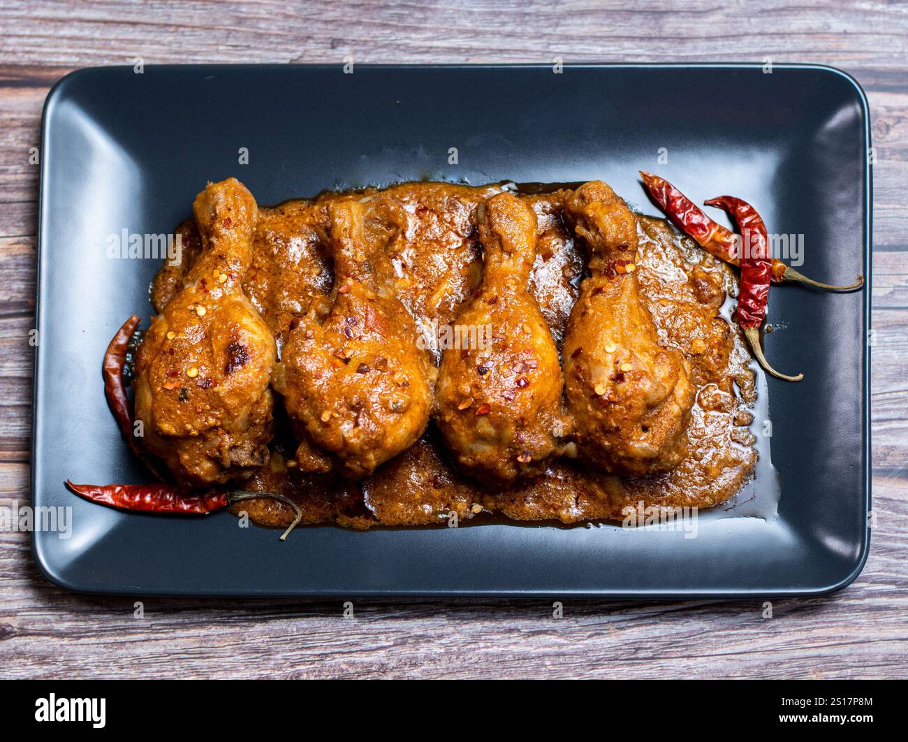 Chicken curry or masala, indian style chicken curry using fried coconut ...