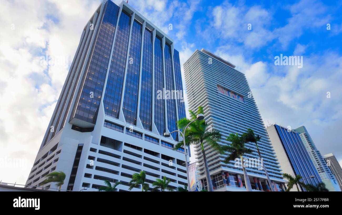 Iconic High Rise Buildings in Downtown Miami - MIAMI, UNITED STATES ...