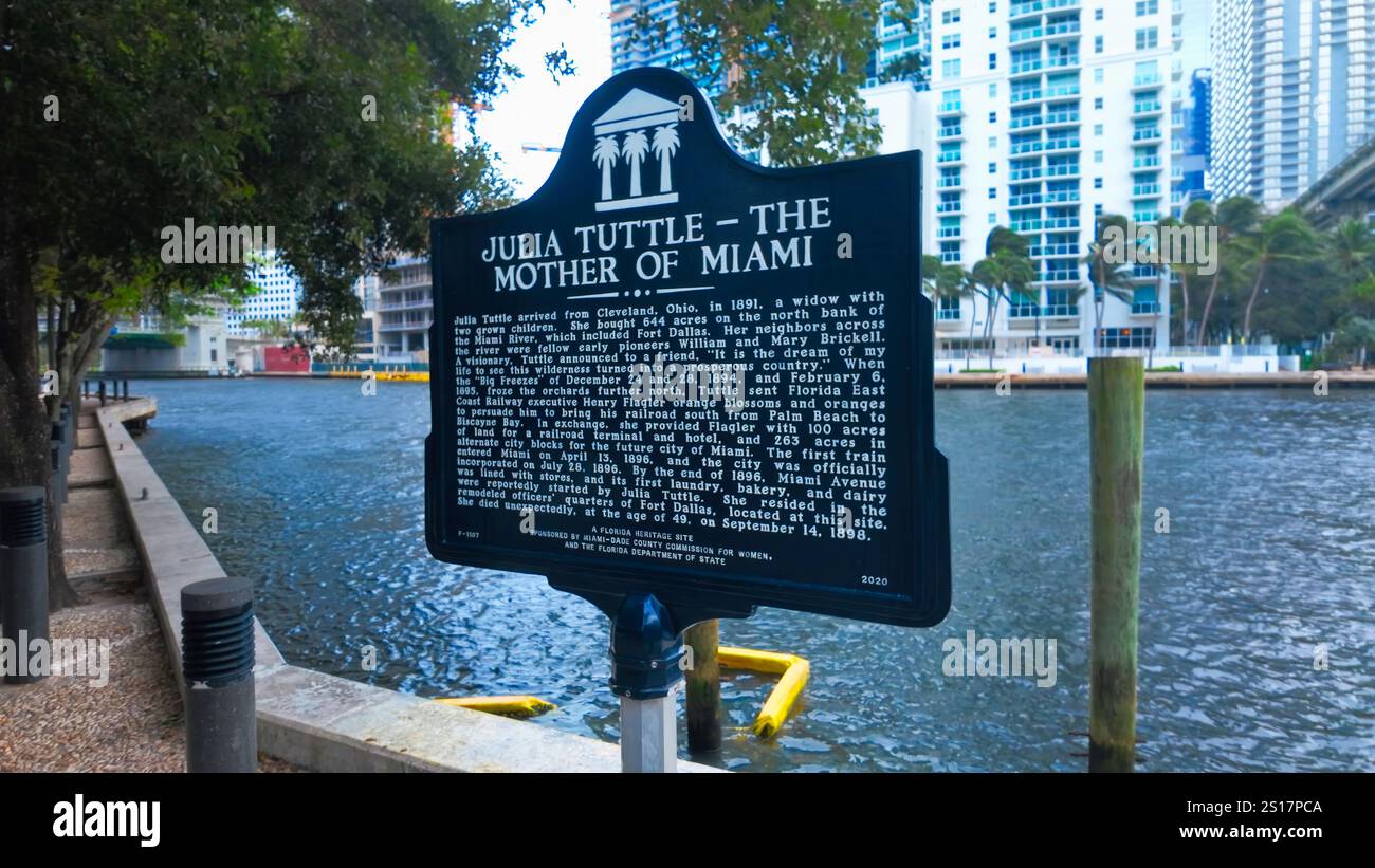 Julia Tuttle the mother of Miami - information board - MIAMI, UNITED ...