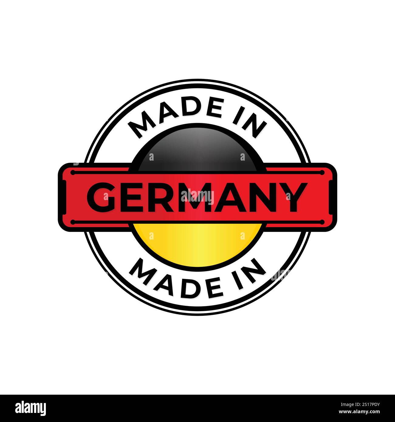 Made in Germany label icon emblem isolated on white background. Vector ...