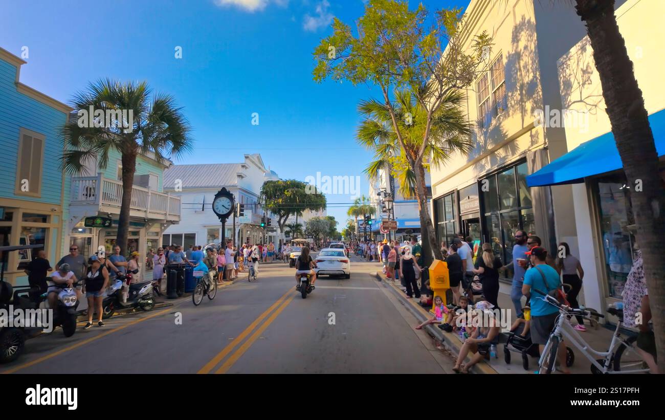 Driving on famous Duval Street in Key West Florida - KEY WEST, UNITED ...