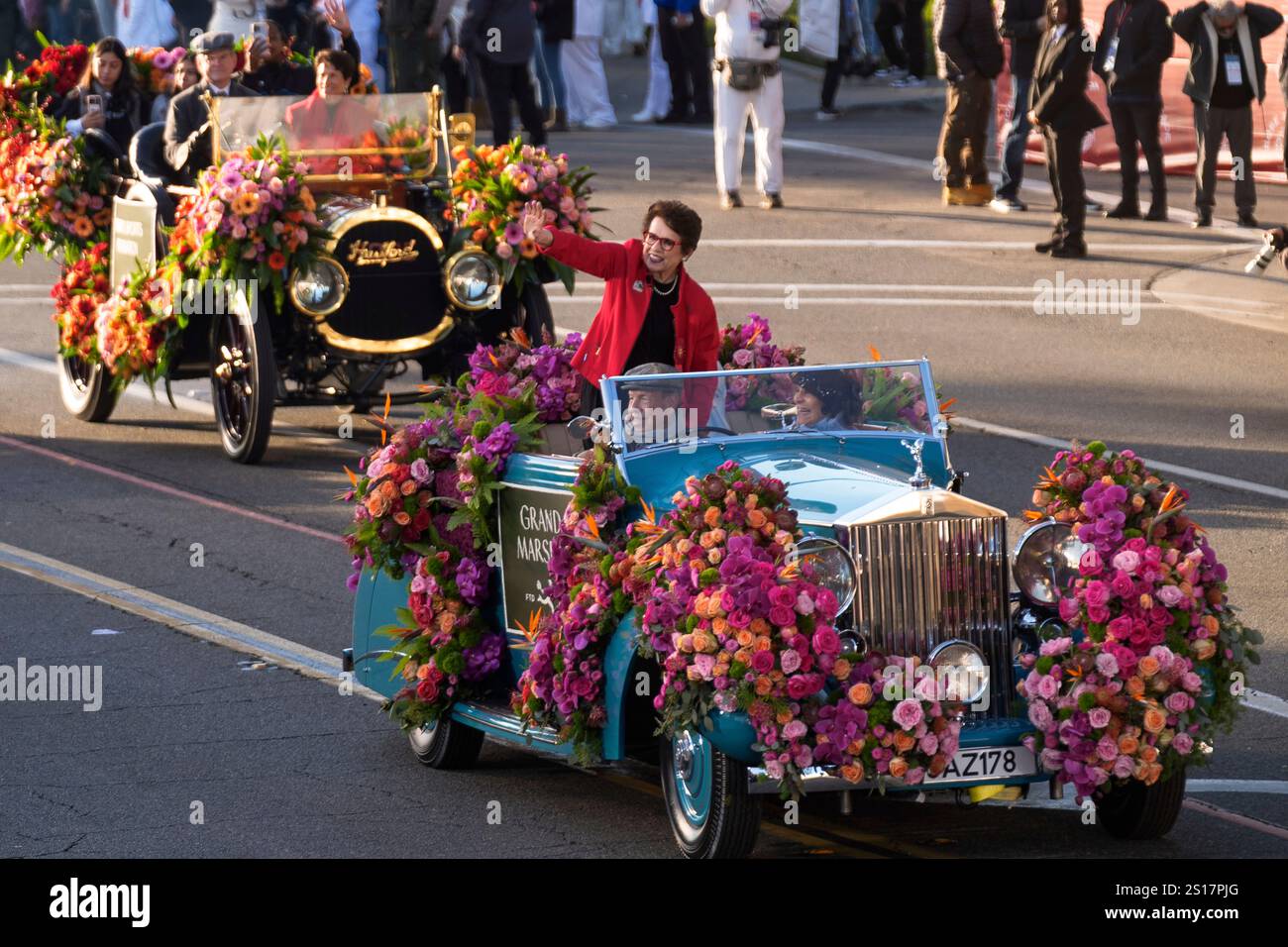 Tennis great Billie Jean King, the grand marshal of the 136th Rose ...